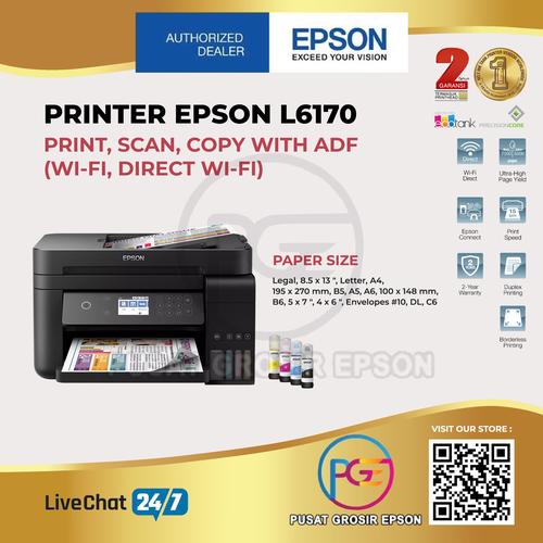 Jual PRINTER EPSON L6170 PENGGANTI L605 WIFI COPY SCAN ETHERNET - Kota ...