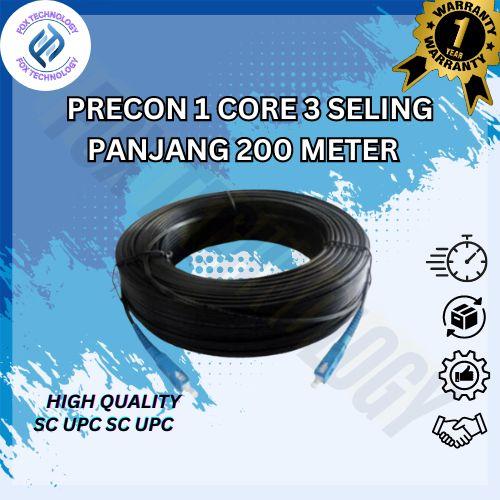 Jual [𝐇𝐈𝐆𝐇 𝐐𝐔𝐀𝐋𝐈𝐓𝐘] Kabel Drop Core Fiber Optik/Kabel Precon FO 200M ...