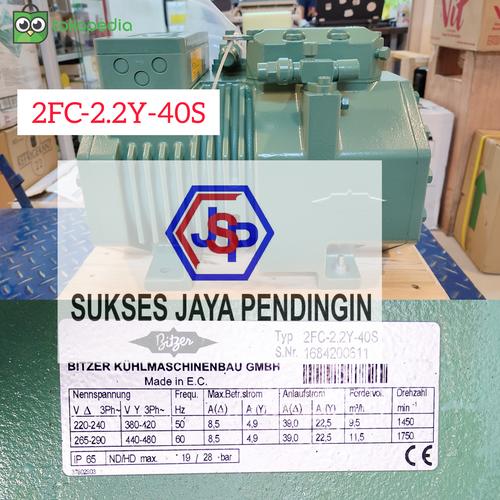 Jual Compressor Bitzer 2FC-2.2Y-40S / Kompresor Bitzer 2FC-2.2Y / 2FC-2 ...