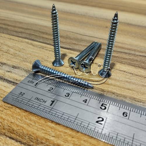 Jual SEKRUP SKRUP FH FAB 8X1 1/2 PANJANG 4CM F+AB TAPPING TAPING SCREW ...