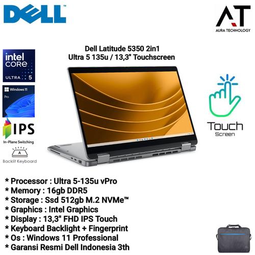 Promo Dell Latitude 5350 2in1 Intel Core Ultra 5-135u 16gb Ssd 512gb 13 ...