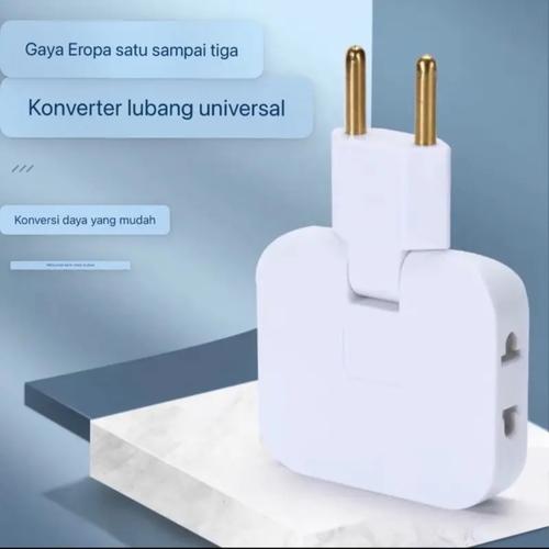 Jual colokan over steker cabang 3 bisa buat colokan pipih dan bulat ...