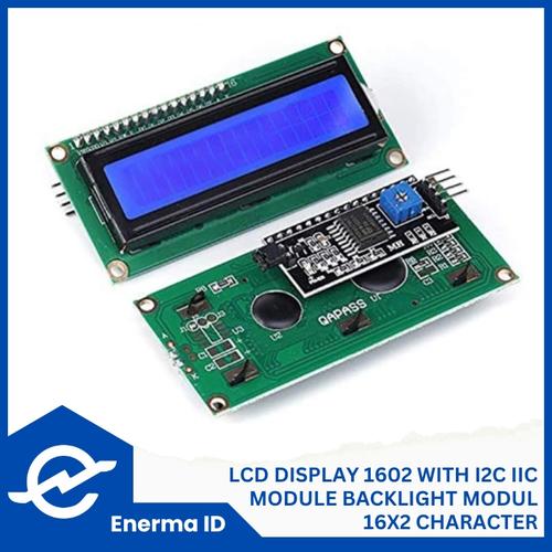 Jual LCD Display 1602 With I2C IIC Module Backlight Modul 16x2 ...