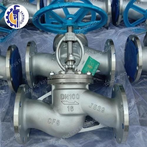 Jual Globe Valve Stainless Steel SS304 Flange PN16 size 4 Inchi ...