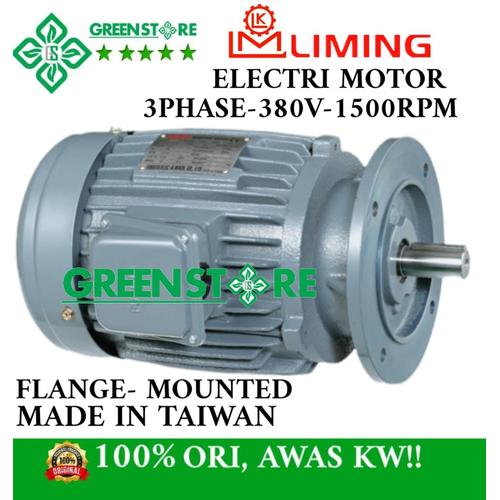 Jual LIMING AEVF 10HP 7.5KW 3PHASE 1500RPM 4POLE B5 FLANGE MOUNTED ...