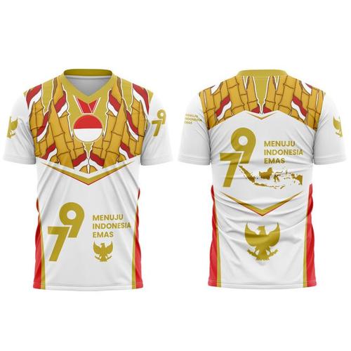 Jual Baju HUT RI 79 INDONESIA MERAH PUTIH 17 Agustus 2024 Putih Art1 ...