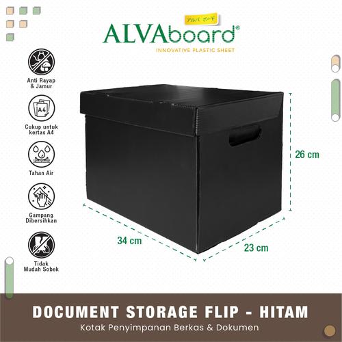 Promo Kardus Dokumen Arsip ALVAboard Box Flip Ukuran 34x23x26 cm - Hitam - Kab. Tangerang ...