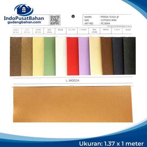 Jual BAHAN KULIT IMITASI SINTETIS OSCAR PVC PRADA TEIGA METALIC - 1m x ...