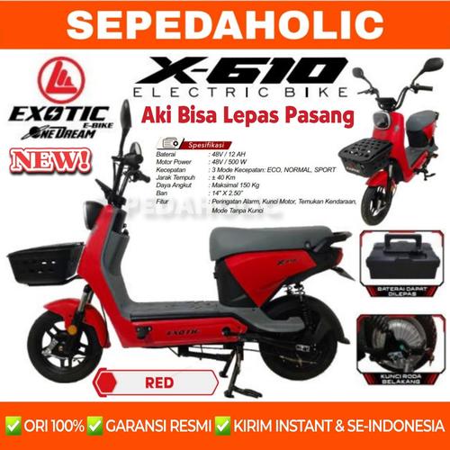Jual Sepeda Listrik EXOTIC X610 X-610 BY PACIFIC 500 Watt Electric Bike ...