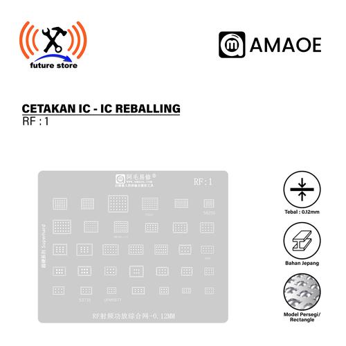 Promo Amaoe RF 1 Cetakan IC BGA Reballing Stencil RF1 For Cell Phone Amplifier RF Ic Chips 78191 ...