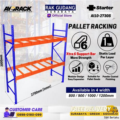 Promo RAK PALET 1 TON AYORACK AI10-2730S W8 TINGGI 3 METER - RAK GUDANG ...