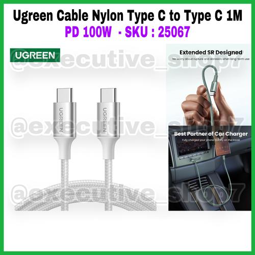 Jual Ugreen Cable Nylon Type C to Type C 1M - PD 100W - SKU 25067 ...