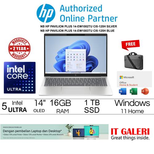 Promo Laptop HP Pavilion Plus 14-EW1002TU - EW1003TU | Intel Ultra 5 ...