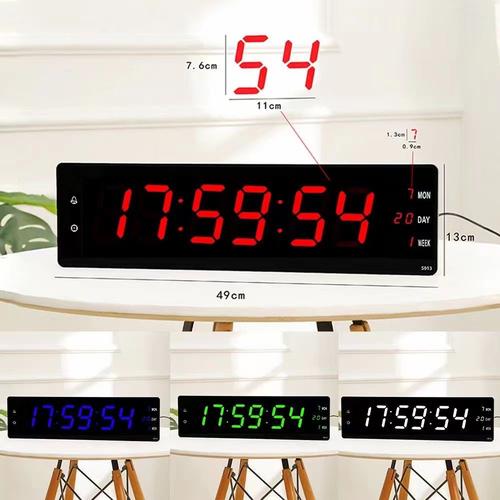 Jual Jam Digital LED Besar Dinding Meja Clock Merah Putih Hijau ...