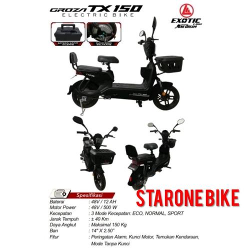 Jual sepeda listrik Exotic TX 150 - Kab. Serang - starone Bike | Tokopedia