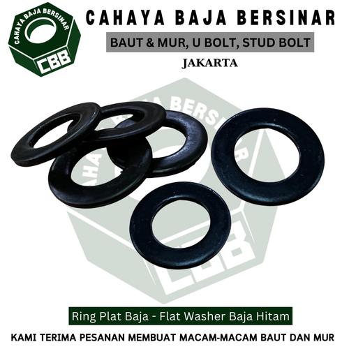 Jual Ring Plat Baja M6 (1/4") - Flat Washer (Baja Hitam) - Jakarta ...