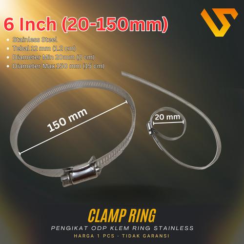 Jual Klemring 6 Inchi dan 9 inchi Pengikat ODP klem ring Clamp Selang ...