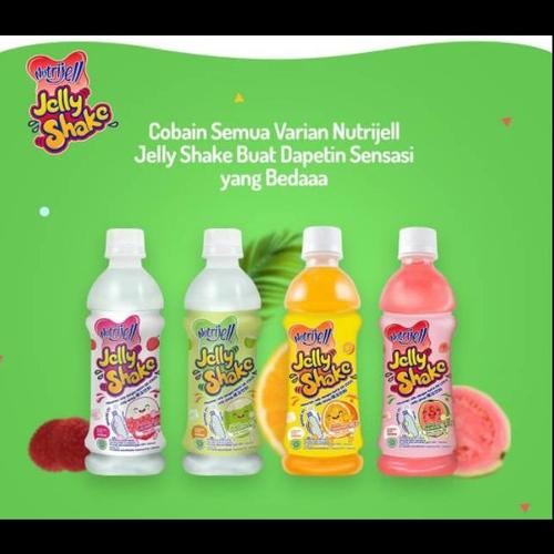 Jual NUTRIJELL JELLY SHAKE BOTOL 340ML LECI / GUAVA / ORANGE / KELAPA ...