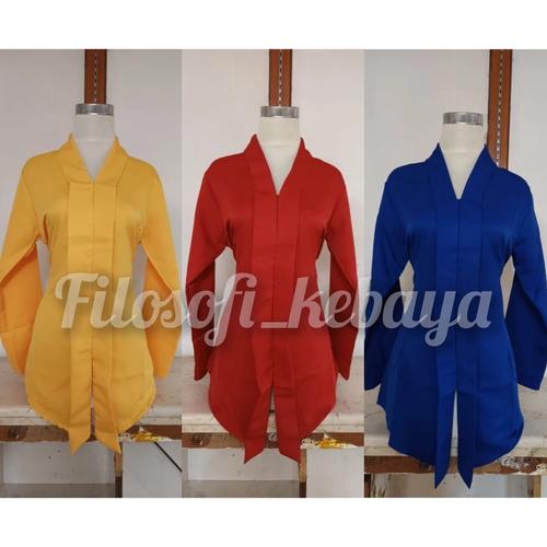 Jual Atasan Kebaya encim polosan//atasan Kebaya kartini Bahan balotelli ...