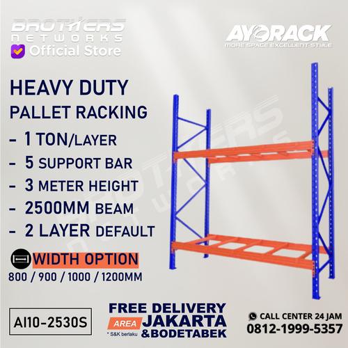Promo RAK PALET BESI AYORACK AI10-2530S W10 1 TON - RAK PALLET TINGGI 3 ...