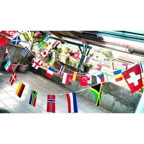 Jual Bendera Renteng Negara Isi 50 Bendera Negara Bendera Renceng ...