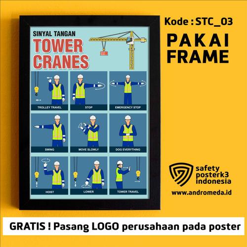 Jual Safety Poster K3 : Sinyal Tangan Kode Tower Cranes Pekerjaan ...