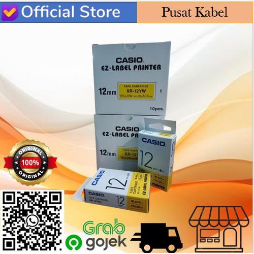 Jual Casio EZ-Label Printer 12mm Black Ink Yellow XR-12YW - Jakarta ...