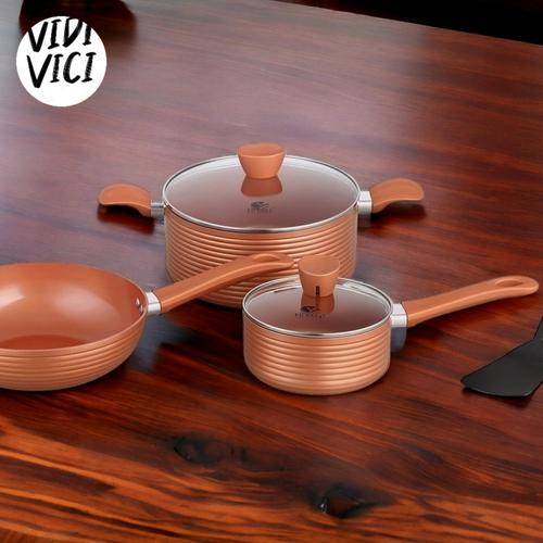 Jual wave cookware set V833 Vicenza panci ulir 24 dan 16,5 cm warna ...