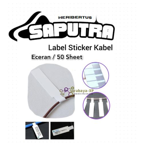 Jual Label Sticker Kabel Model Ties Eceran 50 Sheet kabel lan - Jakarta ...