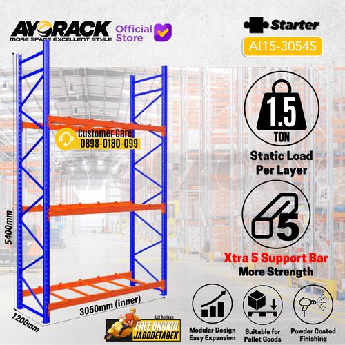 Promo RAK PALET 1.5 TON AYORACK AI15-3054S W12 TINGGI 5.4 METER - RACK ...