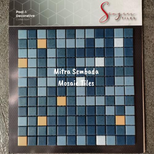 Jual Mosaic Singress Blue Star Mosaic Texture Matt Mosaic Dinding Kolam ...