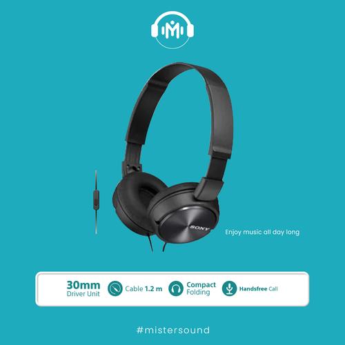 Jual SONY MDR-ZX310AP BLACK ON-EAR HEADPHONE WITH MIC / ZX310 / ZX-310AP - BLACK - Jakarta Pusat ...