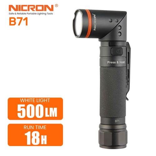 Promo NICRON B71 Handfree Dual Fuel 90 Degree Twist Rotary 500LM, 18 ...