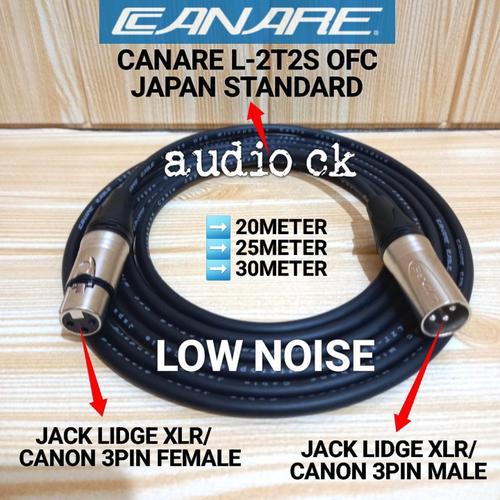 Jual KABEL MIC JACK XLR FEMALE TO JACK XLR MALE 20M-30M - Hitam ...