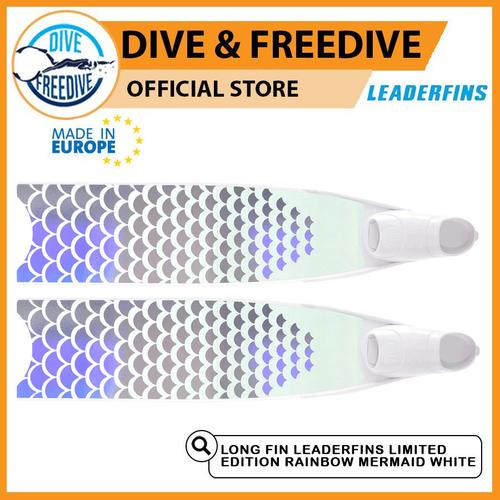 Jual Long Fin Leaderfins Limited Edition Ice Rainbow Mermaid White Fins ...