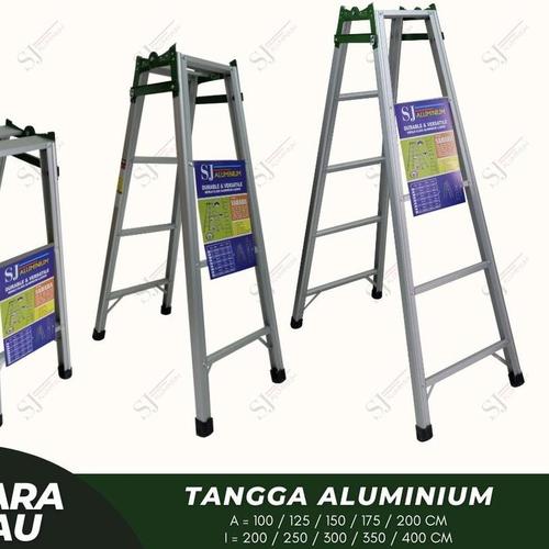 Jual Tangga Lipat Aluminium Sahara Hijau Jumbo Ladder Multifungsi 200KG ...