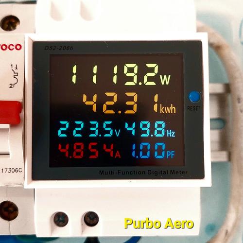 Jual KWH meter Meteran Listrik Digital Display Din Rail watt meter ...