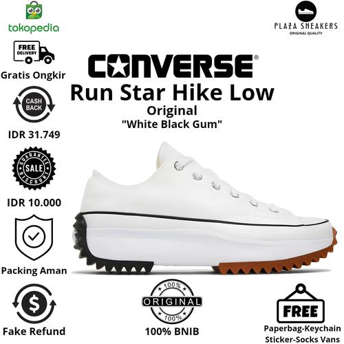 Promo Sepatu Converse Run Star Hike Low White Black Gum Pria Wanita ...