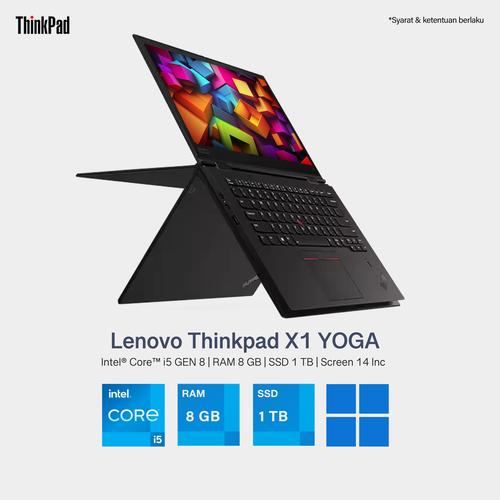 Jual LENOVO THINKPAD X1 YOGA Core i5 GEN 8 RAM 16 GB SSD 1 TB LAYAR ...