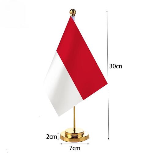Jual 1Set Bendera Meja Stand Bendera Merah Putih Meja Bendera Tiang ...