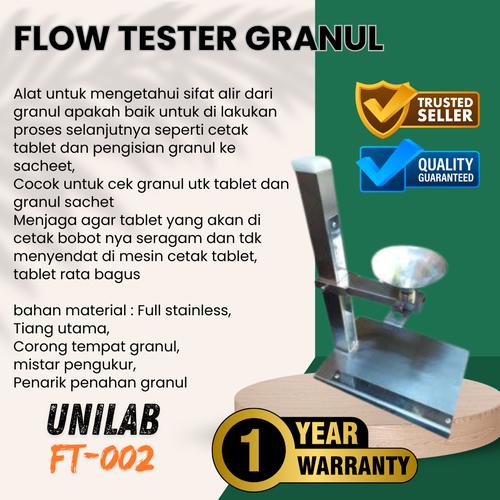 Jual Flow tester granul alat uji sifat alir serbuk granul - Kota ...