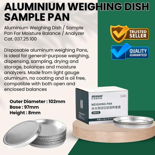 Jual 50 pcs Aluminium Weighing Dishes Round flat bottom sample pan for ...