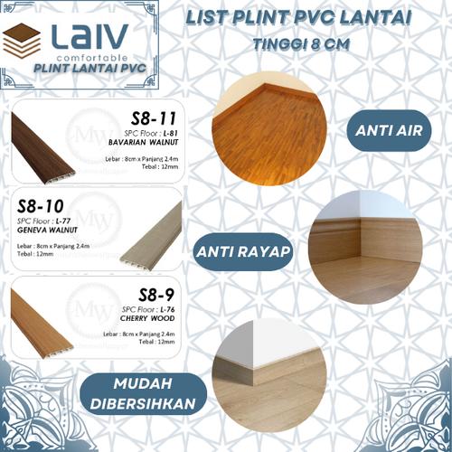 Jual PLINT LANTAI PVC LIST PLANK PVC LIST LANTAI SKIRTING LIST DINDING LIS PARKIT 120cm - LAIV ...
