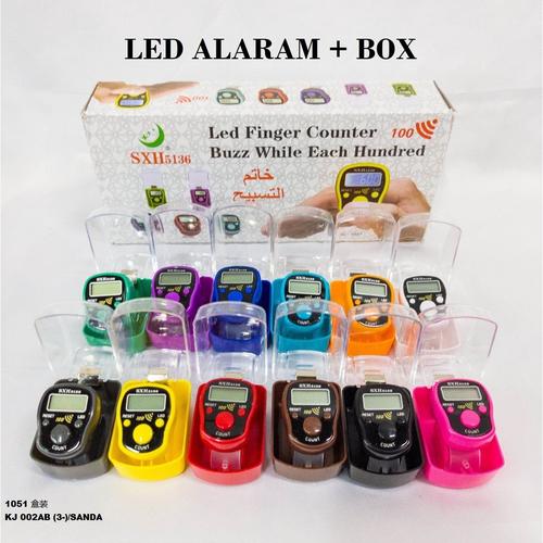 Jual Alat Tasbih Box Digital LED Alarm 100 Bunyi Finger Counter ...