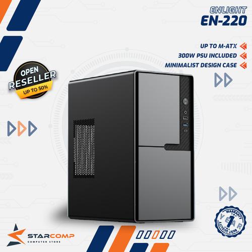 Jual ENLIGHT EN-220 Case M-ATX PSU 300W Mid Slim USB3.0 Casing EN220 ...