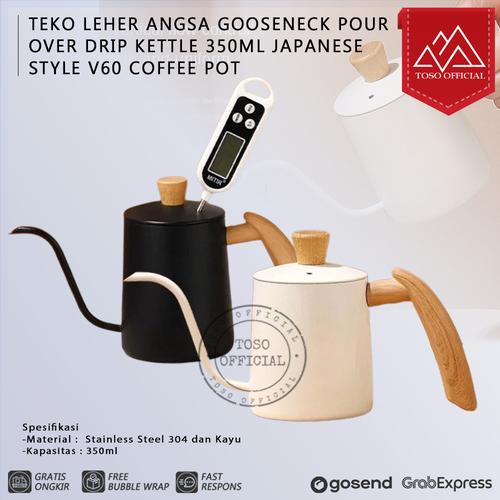 Promo Teko Leher Angsa Gooseneck Pour Over Drip Kettle 350ml Japanese ...