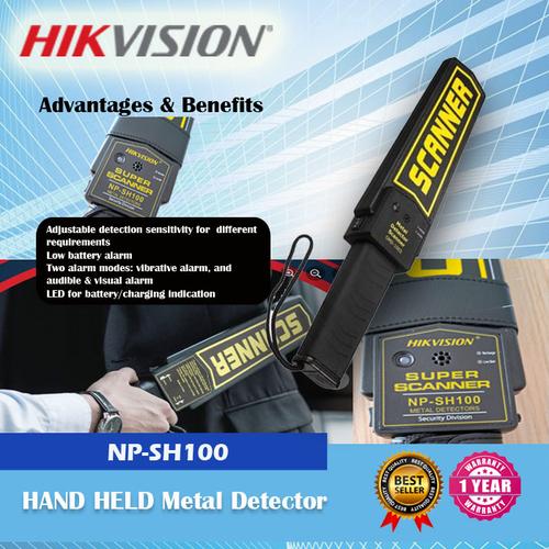 Promo HIKVISION Handheld Metal Detector NP-SH100 Detektor Logam dengan ...