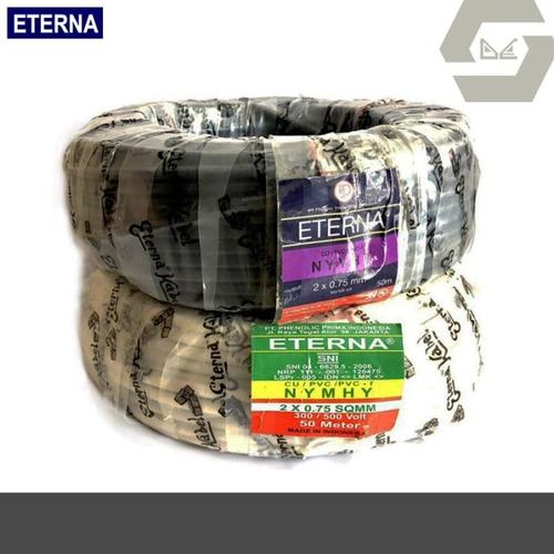 Jual Kabel Listrik NYYHY / NYMHY 2x0.75 Serabut @50m Hitam / Putih ETERNA - Putih - Jakarta ...