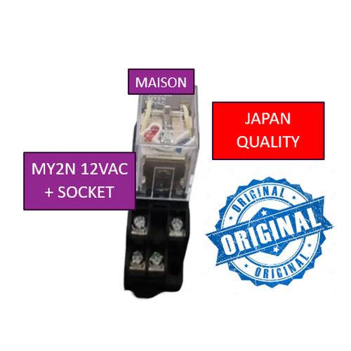 Jual Relay MY2N 12VAC + Socket Ori Jepang - 8 pin / MY2N 12V AC - RELAY ...