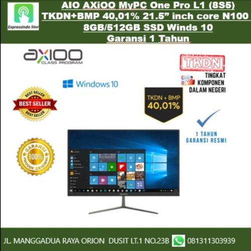 Jual All in one AXiOO MyPC One Pro L1 (8S5) TKDN+BMP 40,01% 21.5” inch core N100 - 8GB/512GB SSD ...
